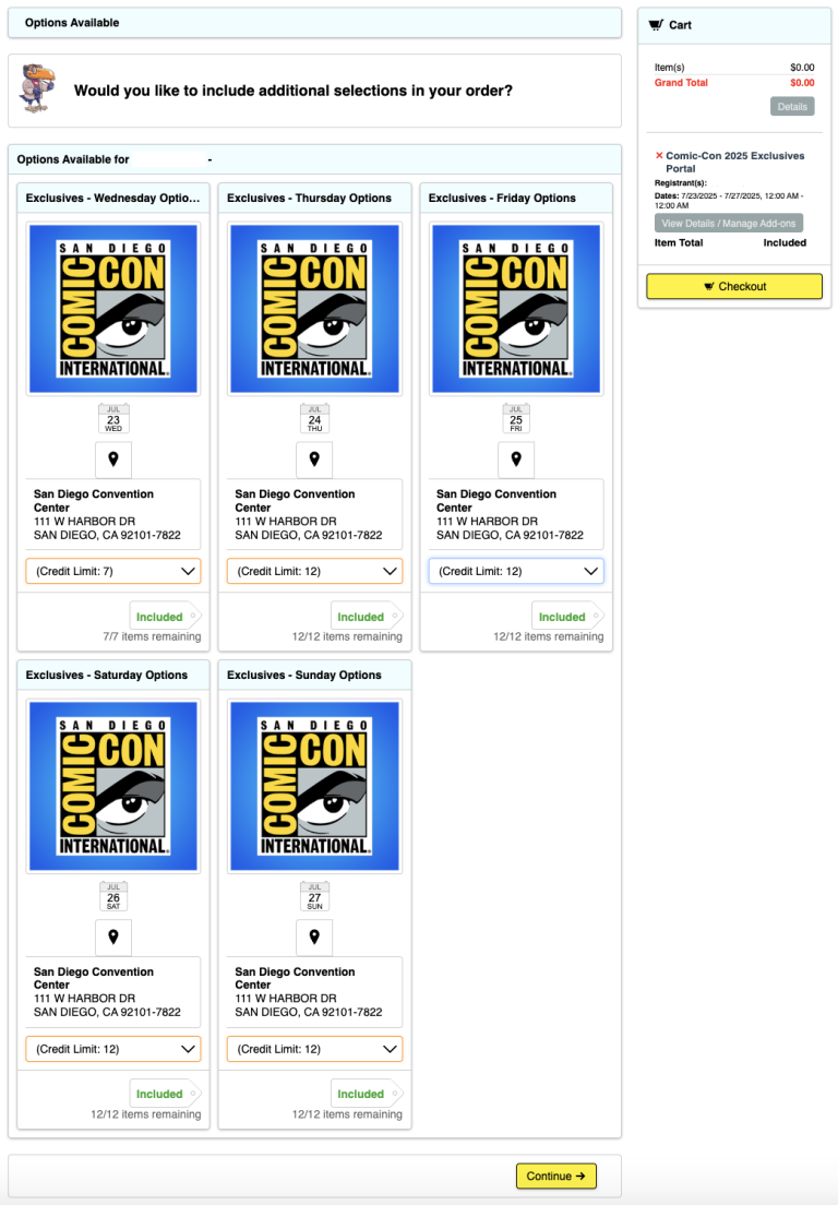 COMIC-CON And WonderCon EXCLUSIVES PORTAL FAQ - Comic-Con International
