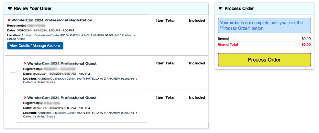 Professional Registration - WonderCon