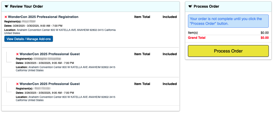 Professional Registration - WonderCon