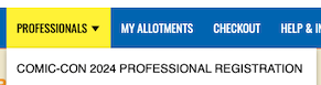 Professional Registration - Comic-Con