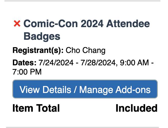 Open Registration - Comic-Con