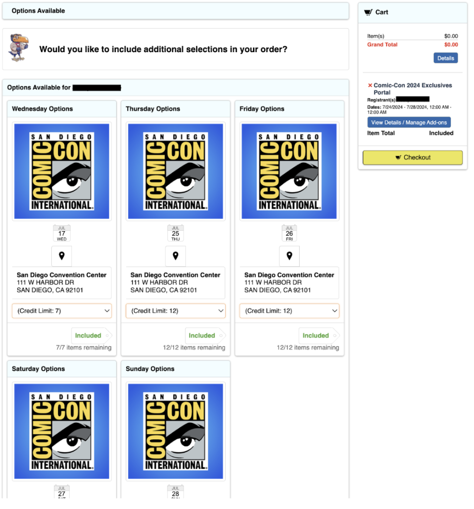 COMIC-CON EXCLUSIVES PORTAL FAQ - Comic-Con International